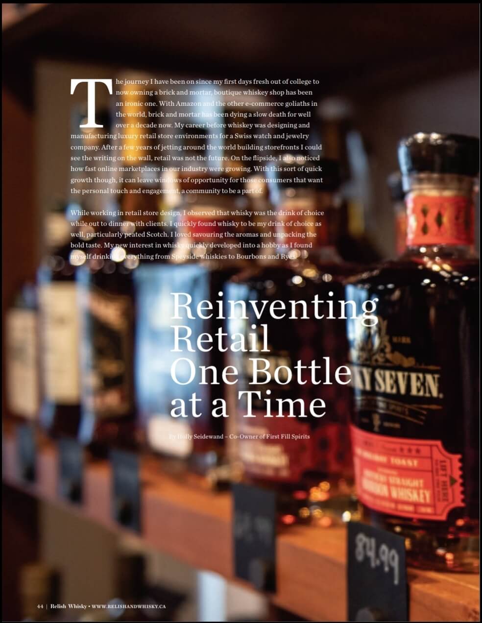 First Fill Spirits' Story in Relish Whisky Magazine | First Fill ...