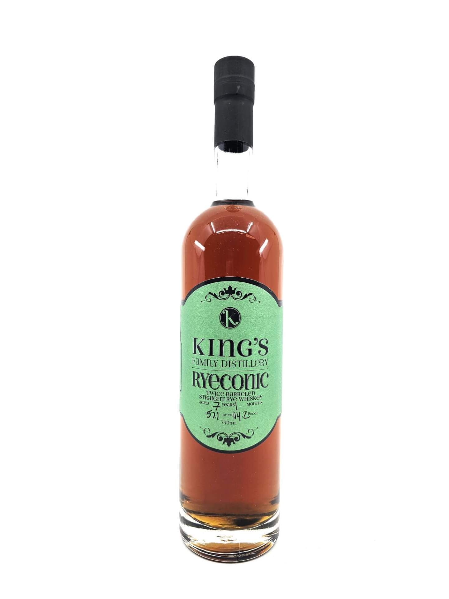 King's Family Distillery 'Ryeconic' Twice Barreled Straight Rye | First ...