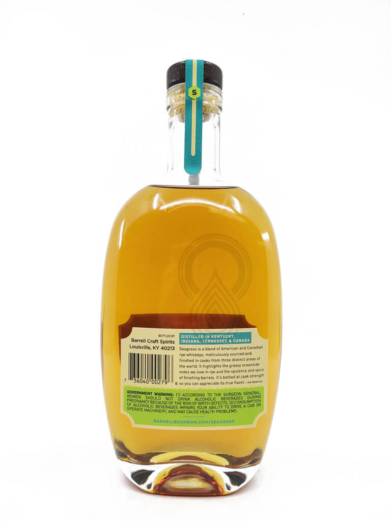 Barrell Seagrass Rye Whiskey | First Fill Spirits: Curate | Learn | Explore