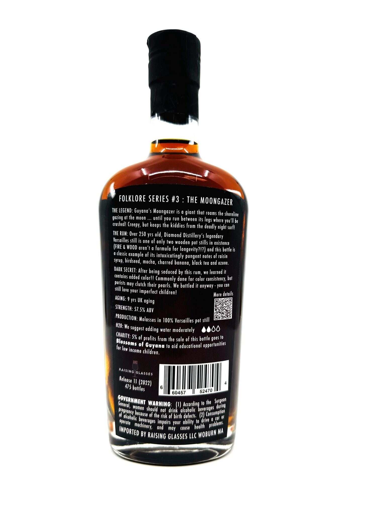 Raising Glasses 9YR Guyana Single Cask Rum Moongazer | First Fill ...