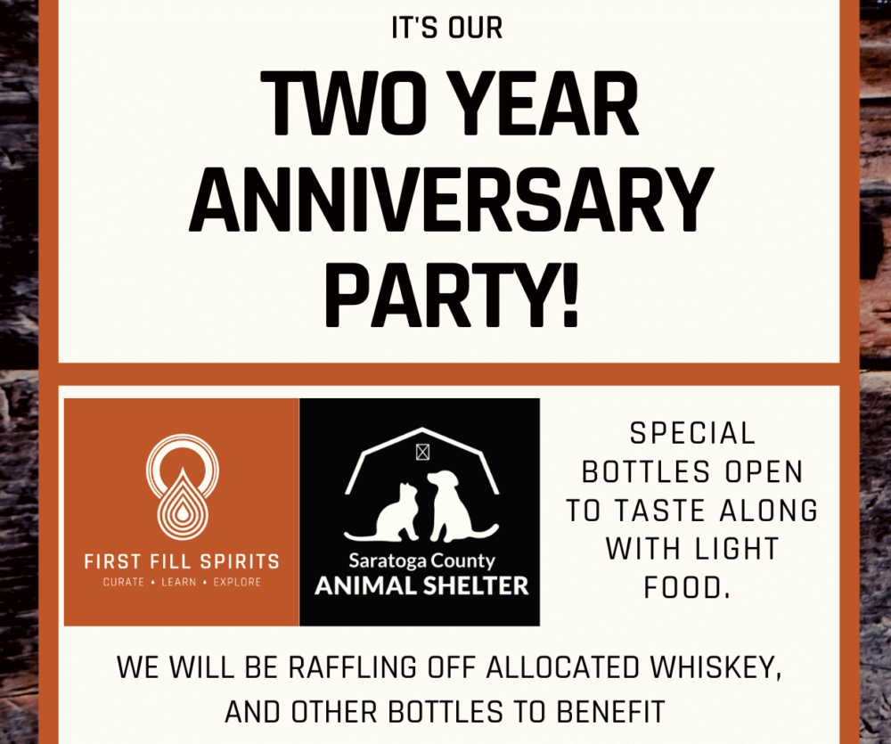 Two Year Anniversary Party + Rare Bottle Raffle | First Fill Spirits ...