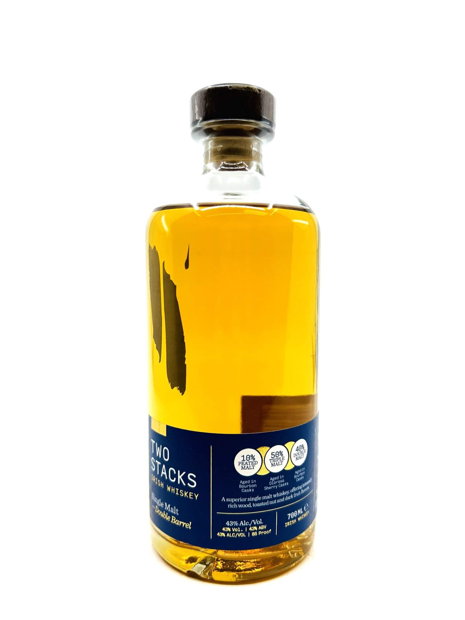 Two Stacks Double Barrel Single Malt Irish Whiskey | First Fill Spirits ...